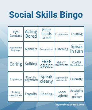 Social Skills Bingo