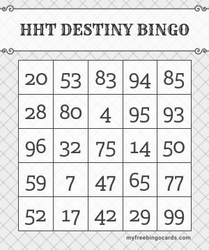 HHT DESTINY BINGO