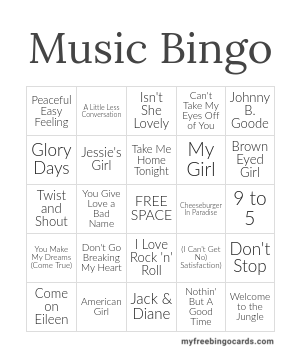 Music Bingo