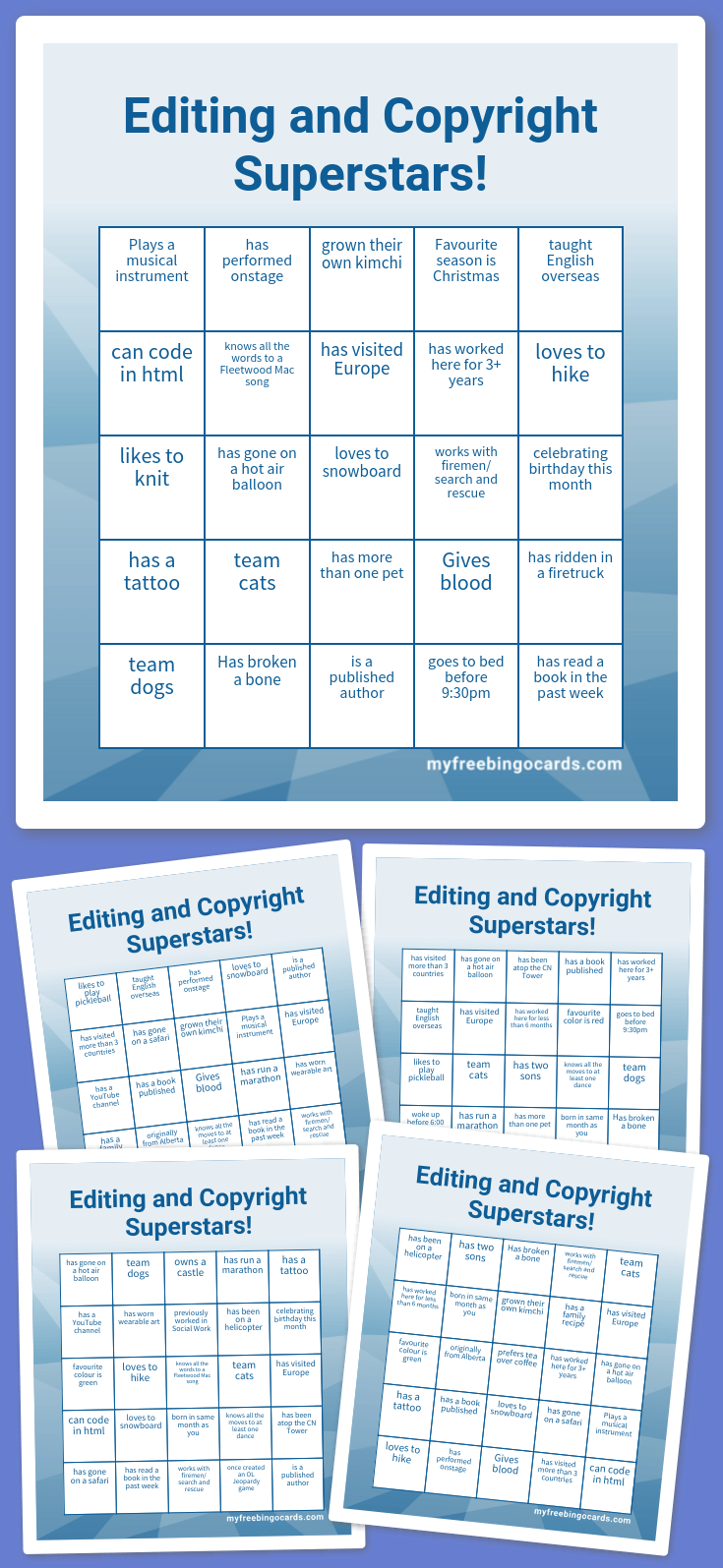 Virtual Editing and Copyright Superstars! Bingo