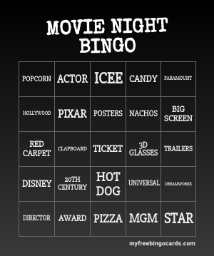 MOVIE NIGHT BINGO