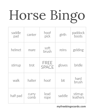 Horse Bingo