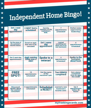 Independent Home Bingo!