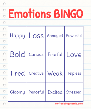 Emotions BINGO