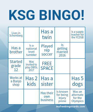 PRINT 100+ KSG BINGO! CARDS