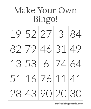 Make Your Own Bingo!