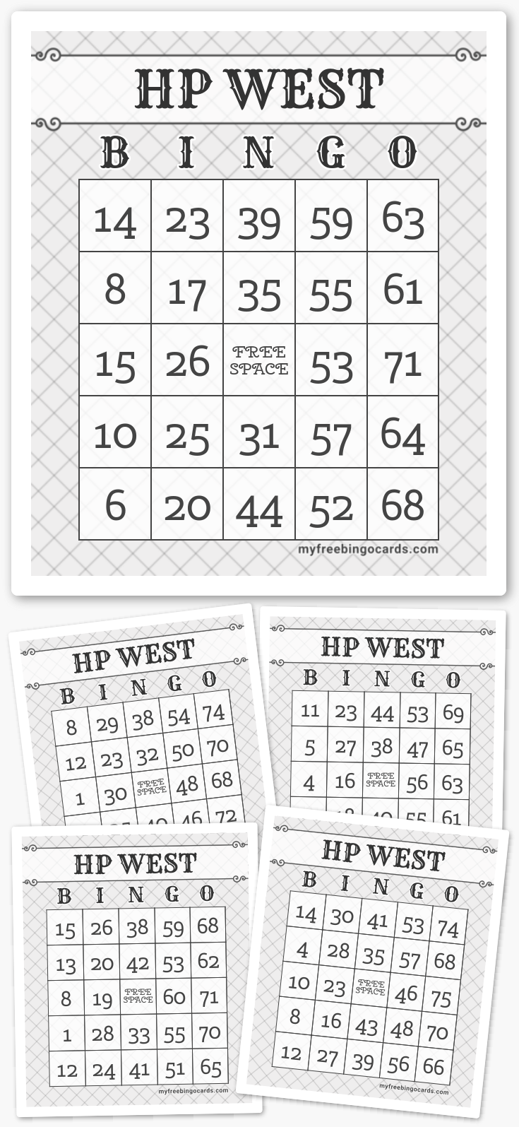 Virtual HP WEST BINGO