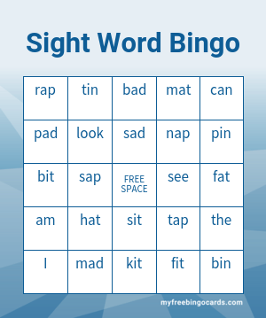 Sight Word Bingo