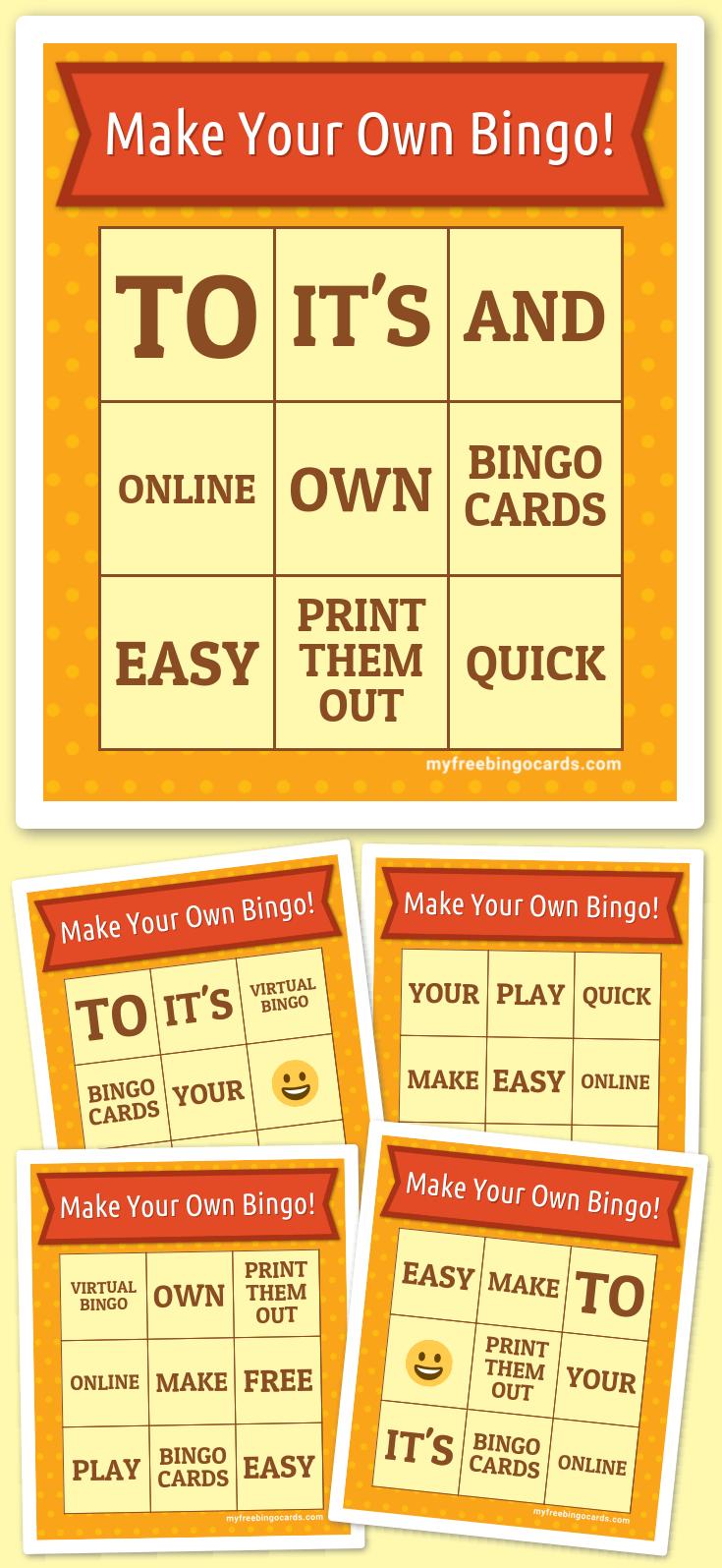 Virtual Make Your Own Bingo!