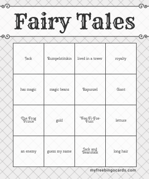 Fairy Tales Bingo