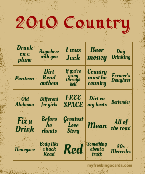 2010 Country Bingo