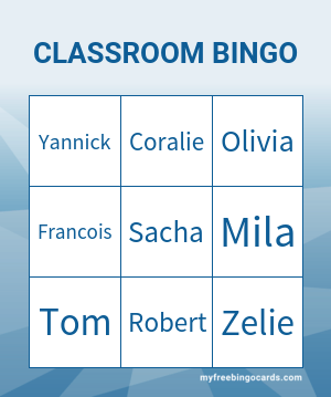 CLASSROOM BINGO