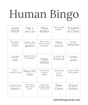 Human Bingo