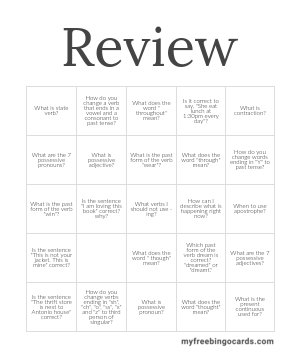 Review Bingo