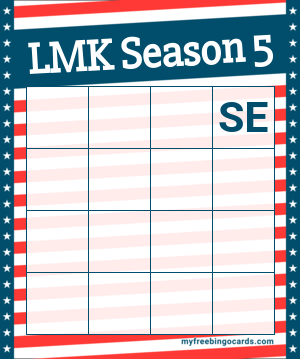LMK Season 5 Bingo