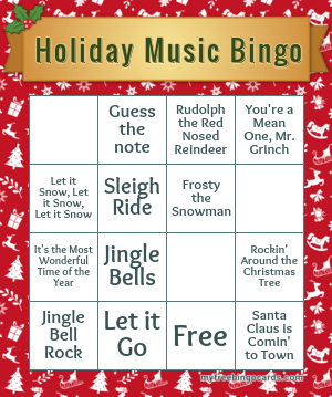 Holiday Music Bingo
