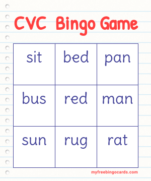CVC Bingo Game