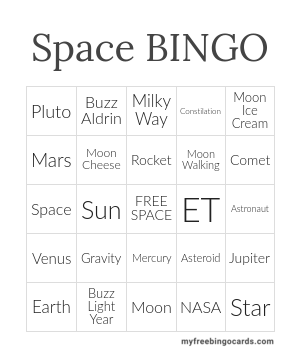 Space BINGO
