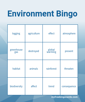 Environment Bingo