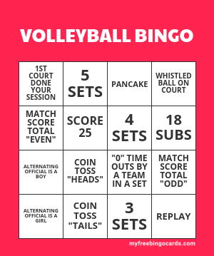 VOLLEYBALL BINGO