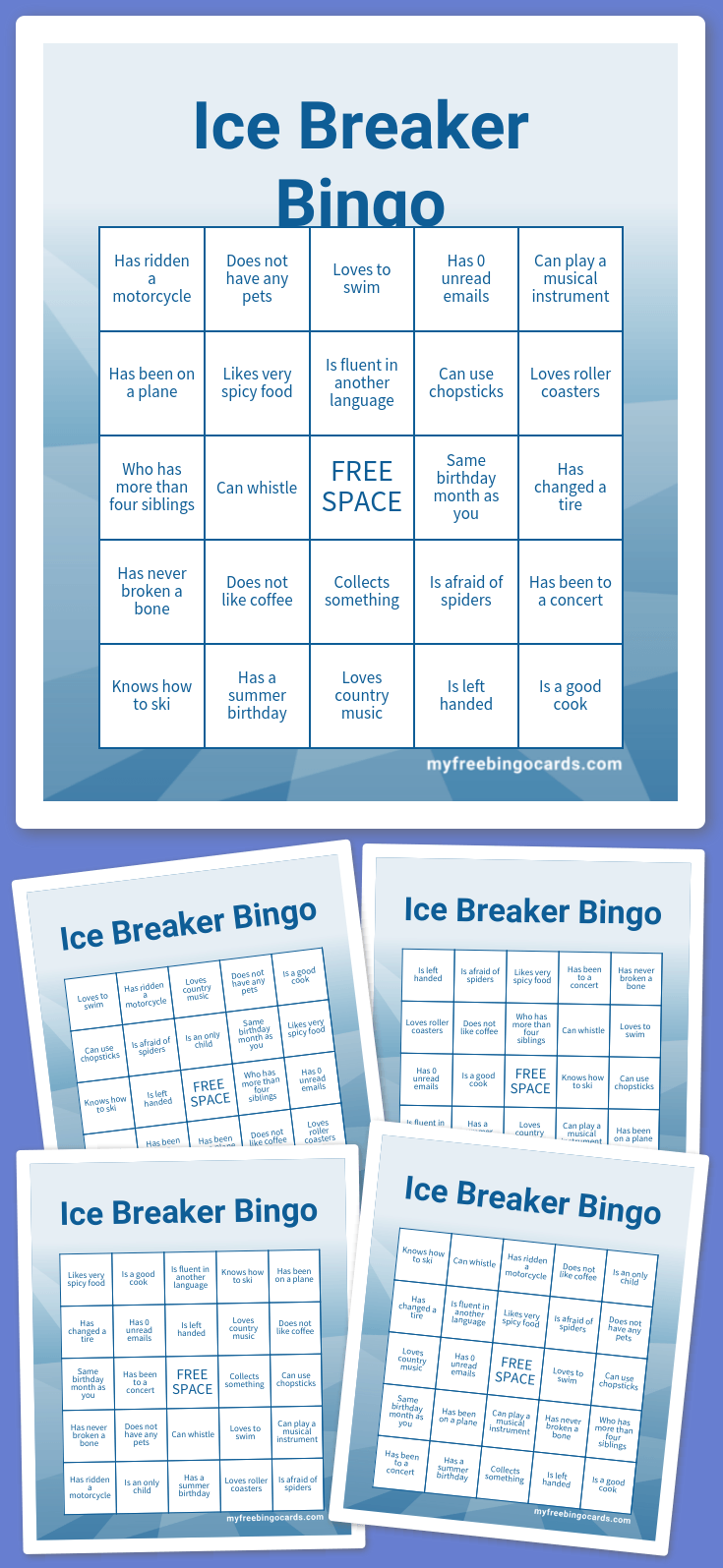 Virtual Ice Breaker Bingo