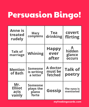 Persuasion Bingo!