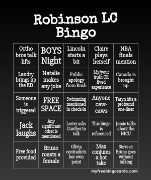 Robinson LC Bingo