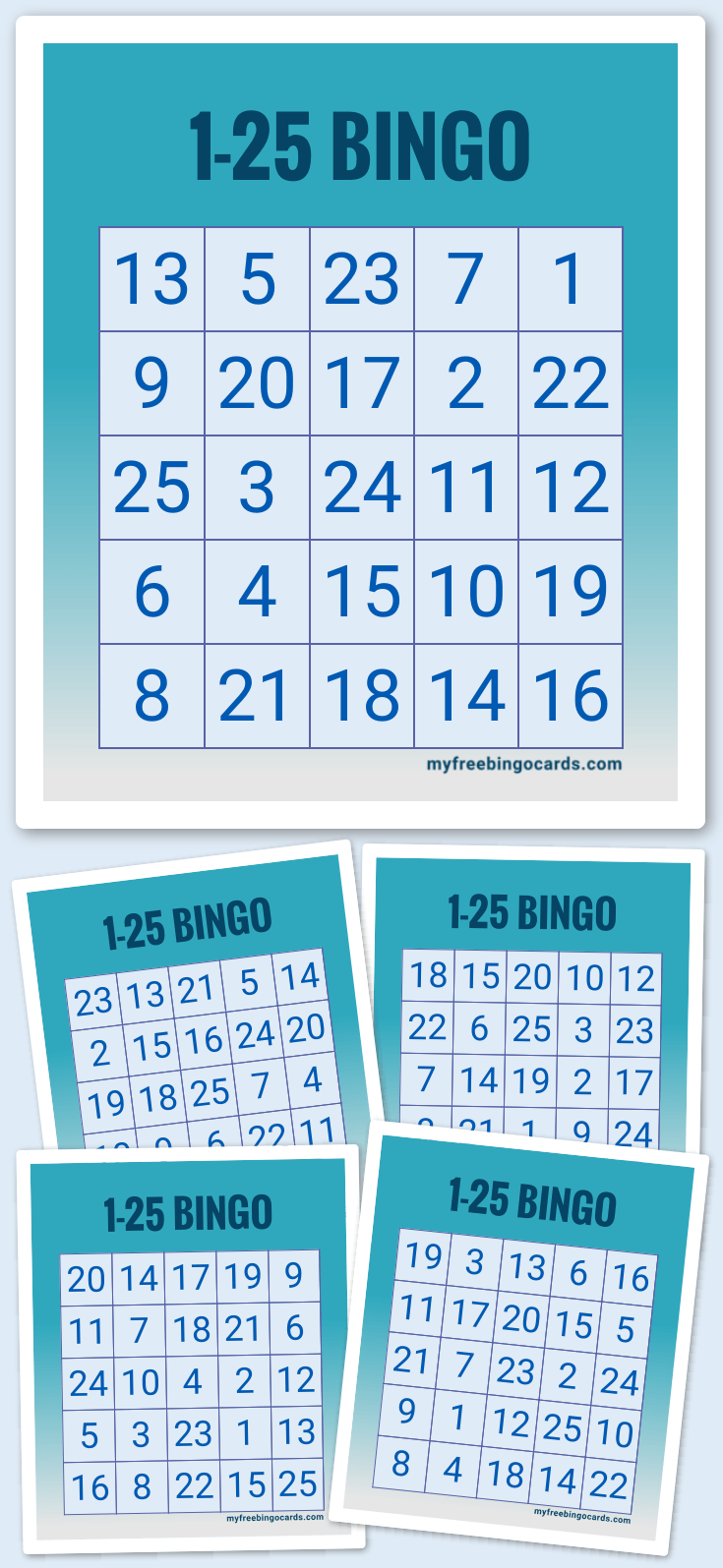Virtual 1-25 BINGO