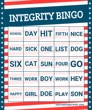 INTEGRITY BINGO