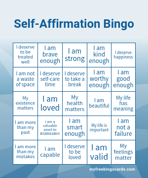 Self-Affirmation Bingo