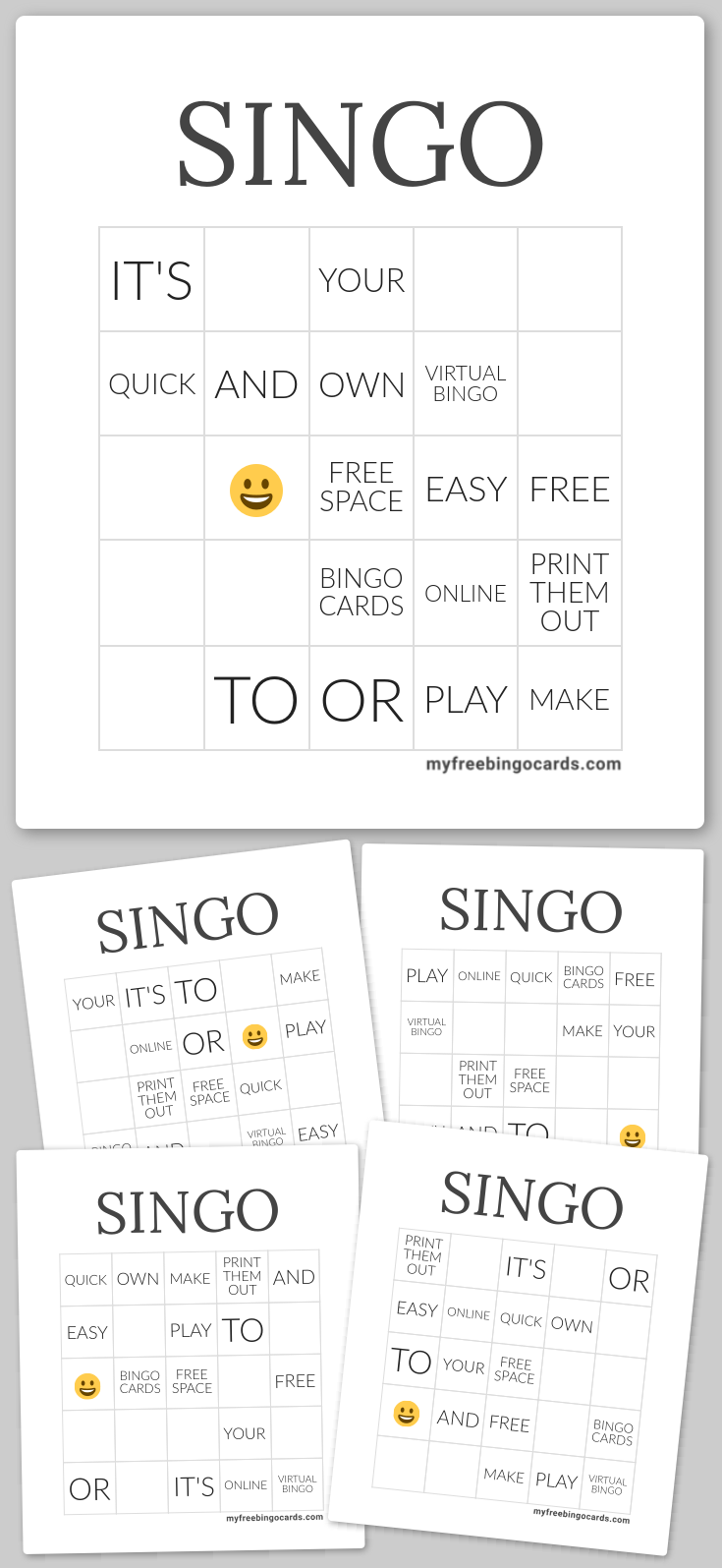 Virtual SINGO BINGO