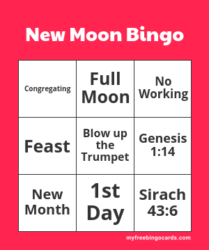 New Moon Bingo