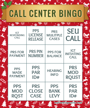 CALL CENTER BINGO