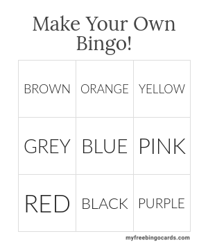 Make Your Own Bingo!