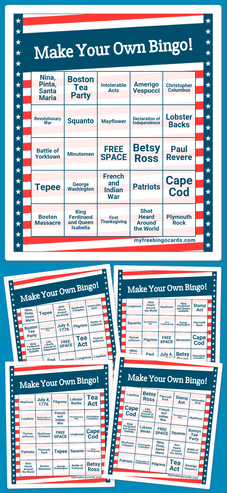 Virtual Make Your Own Bingo 