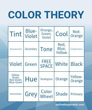 COLOR THEORY BINGO