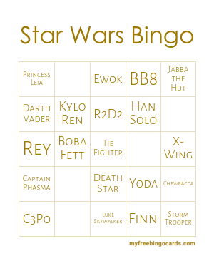 Star Wars Bingo