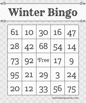Winter Bingo