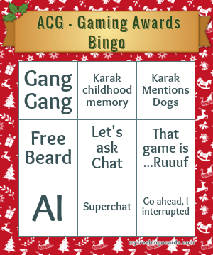 ACG - Gaming Awards Bingo