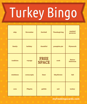 Turkey Bingo