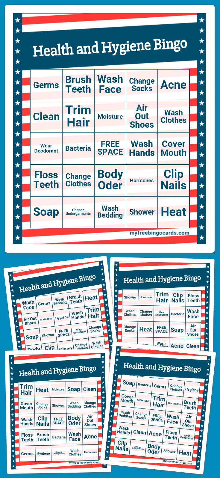 Virtual Health and Hygiene Bingo