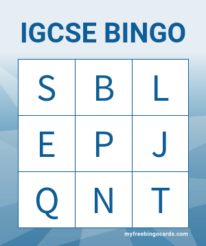 IGCSE BINGO