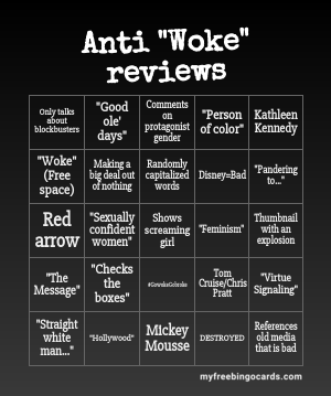 Anti "Woke" reviews Bingo