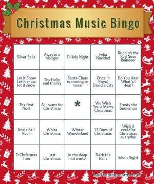Christmas Music Bingo