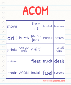 ACOM BINGO