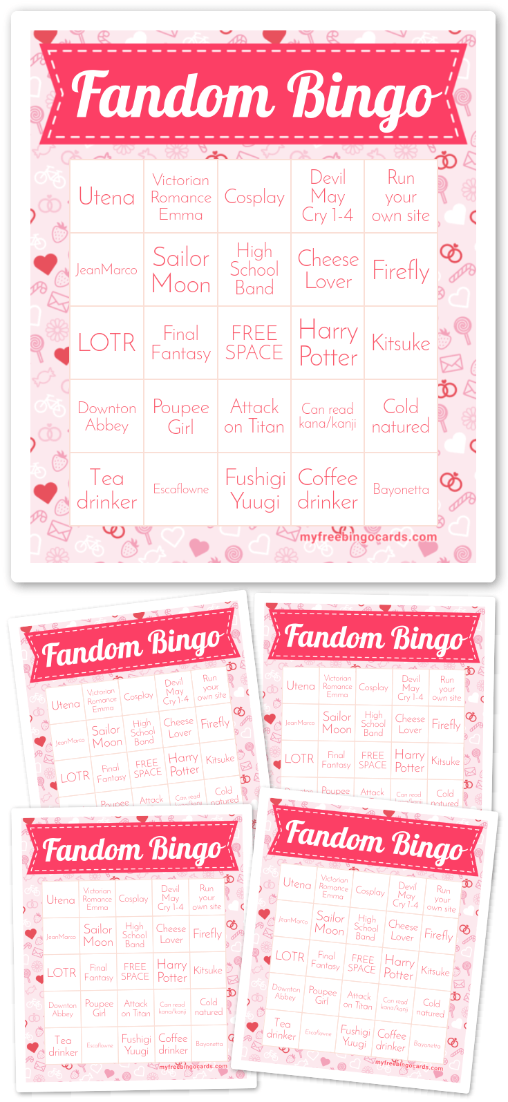 Virtual Fandom Bingo