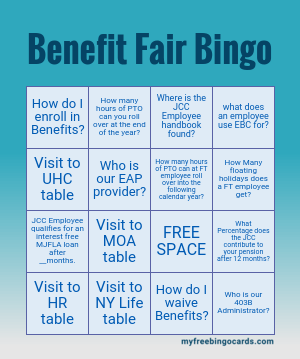 Benefit Fair Bingo