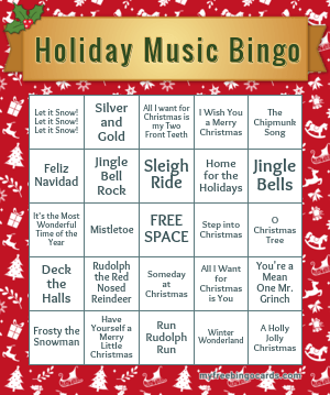 Holiday Music Bingo