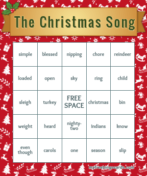 The Christmas Song Bingo
