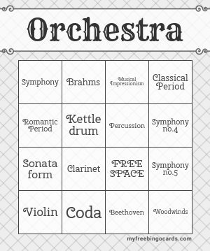 Orchestra Bingo